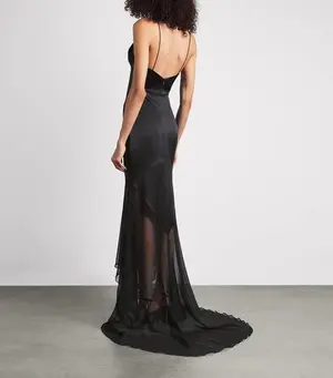 Alex Perry Silk Tiered Gown
