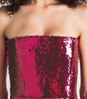 Alex Perry Sequin Strapless Gown
