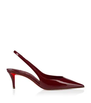 CHRISTIAN LOUBOUTIN Miss Z Slingback 60 Patent Leather Pointed Toe Heels