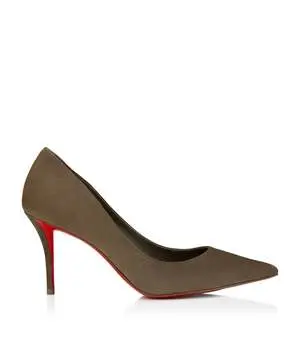 CHRISTIAN LOUBOUTIN Miss Z 80 Suede Pumps - Brown