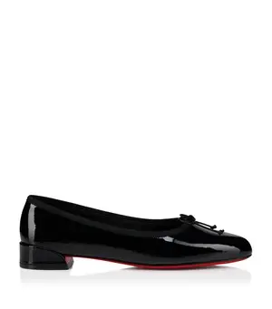 CHRISTIAN LOUBOUTIN Sweetie Jane Patent Ballet Flats - Black