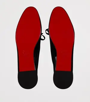 CHRISTIAN LOUBOUTIN Patent Leather Mocastrass Loafers With Crystal Embellishments