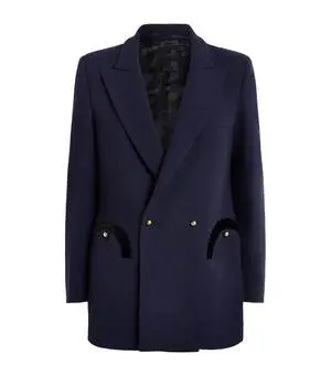 BLAZÉ MILANO Virgin Wool Double-breasted Everyday Blazer