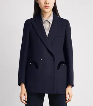 BLAZÉ MILANO Virgin Wool Double-breasted Everyday Blazer