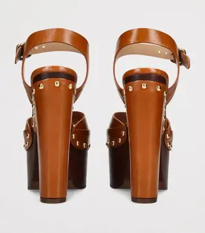 Chloé Leather Meret Platform Sandals 160