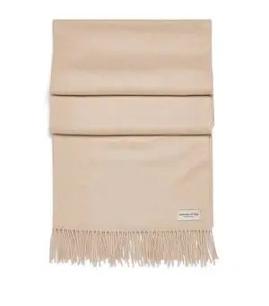 Johnstons Of Elgin Cashmere Wide Scarf Beige