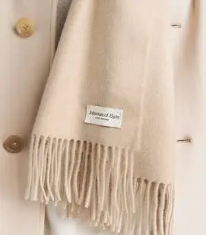 Johnstons Of Elgin Cashmere Wide Scarf - Beige