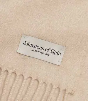 Johnstons Of Elgin Cashmere Wide Scarf - Beige