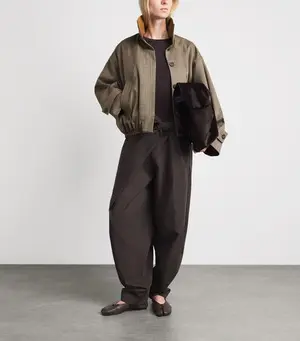 RÓHE Virgin Wool Suede-collar Blouson Jacket