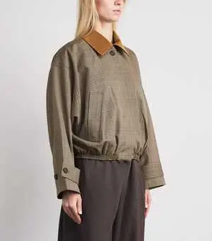 RÓHE Virgin Wool Suede-collar Blouson Jacket