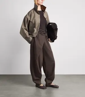 RÓHE Wool Sarong-knot Trousers - Brown