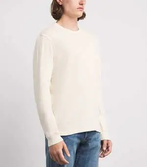 Citizens Of Humanity Cotton Waffle Knit Long Sleeve Pullover