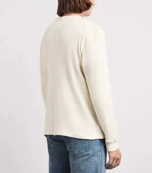 Citizens Of Humanity Cotton Waffle Knit Long Sleeve Pullover