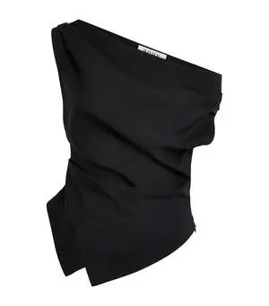 RÓHE Asymmetrical Off-shoulder Top - Black