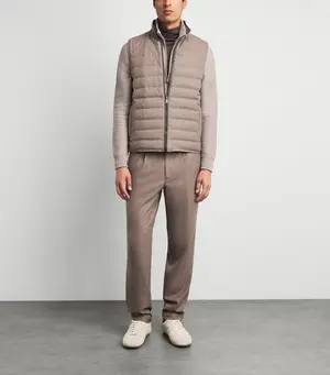 FIORONI CASHMERE Virgin Wool Reversible Gilet