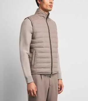 FIORONI CASHMERE Virgin Wool Reversible Gilet