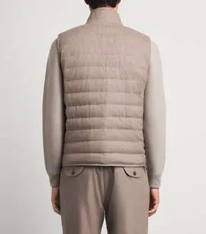 FIORONI CASHMERE Virgin Wool Reversible Gilet