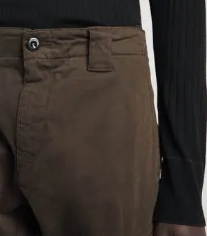 C.P. COMPANY Stretch-cotton Sateen Cargo Trousers - Green