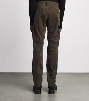 C.P. COMPANY Stretch-cotton Sateen Cargo Trousers - Green