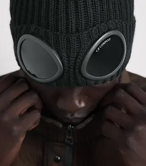 C.P. COMPANY Ribbed Wool Goggle Beanie