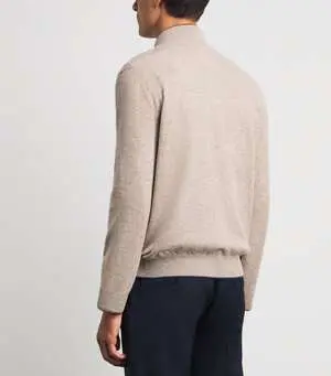 Paul & Shark Cashmere Quarter-zip Sweater - Grey
