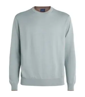 Paul & Shark Virgin Wool-silk Crew-neck Sweater
