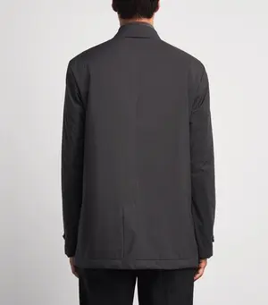 Paul & Shark Padded Jacket With Leather Trim