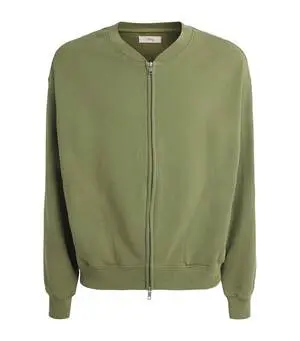 CHERRY LOS ANGELES Cotton Fleece Gecko Zip-up Sweatshirt - Green
