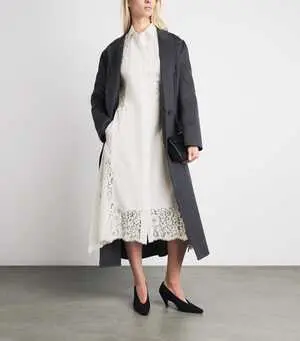 Stella McCartney Organic Cotton Lace-panel Midi Shirt Dress