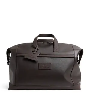 Paul & Shark Leather Logo Holdall - Brown