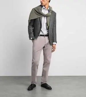 Paul & Shark Cotton-cashmere Straight Chinos - Navy