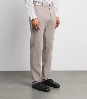 Paul & Shark Cotton-cashmere Straight Chinos - Navy