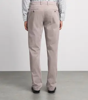 Paul & Shark Cotton-cashmere Straight Chinos - Navy