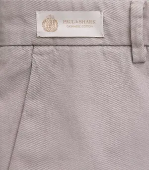 Paul & Shark Cotton-cashmere Straight Chinos - Navy