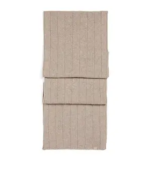 Paul & Shark Ribbed Scarf - Beige
