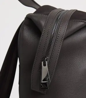 Paul & Shark Suede-leather Logo Backpack