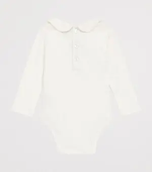 Harrods Pima Cotton Embroidered Bodysuit