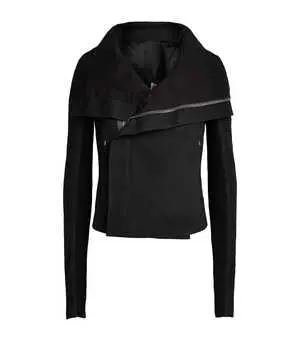 Rick Owens Giacca Leather Jacket - Black
