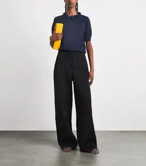 Ulla Johnson Merino Wool Embellished T-shirt
