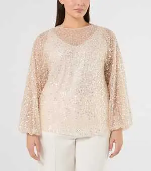 Marina Rinaldi Sequin-embellished Blouse