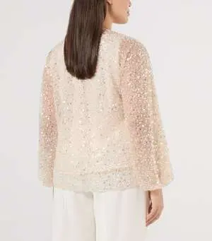 Marina Rinaldi Sequin-embellished Blouse
