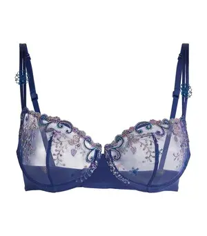 Simone Perele Delice Half Cup Bra - Blue