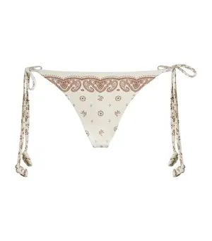 Devon Windsor Bandana Print Eadie Bikini Briefs - Ivory