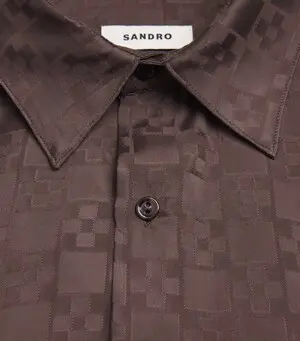Sandro Jacquard Cross Short-sleeve Shirt