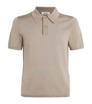 Sandro Knitted Polo Shirt - Brown