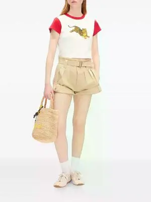 Kenzo Jumping Tiger Cropped Cotton T-shirt