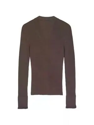 Cecilie Bahnsen Ribbed Wool Cardigan With Flower Buttons