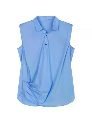 JNBY Draped Striped Sleeveless Shirt - Blue