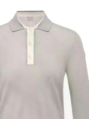 Moncler Long-sleeve Polo Sweater
