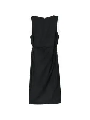 LESS Belted Sleeve Dress - Black